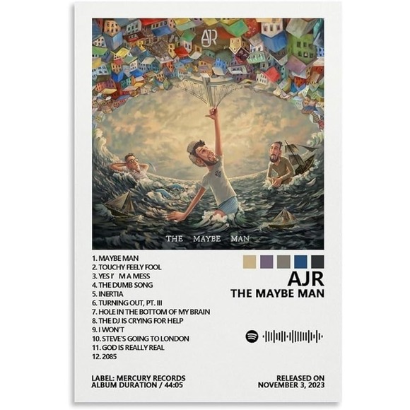 PosterGifts185 | Art | Ajr Poster The Maybe Man Music Album Cover ...